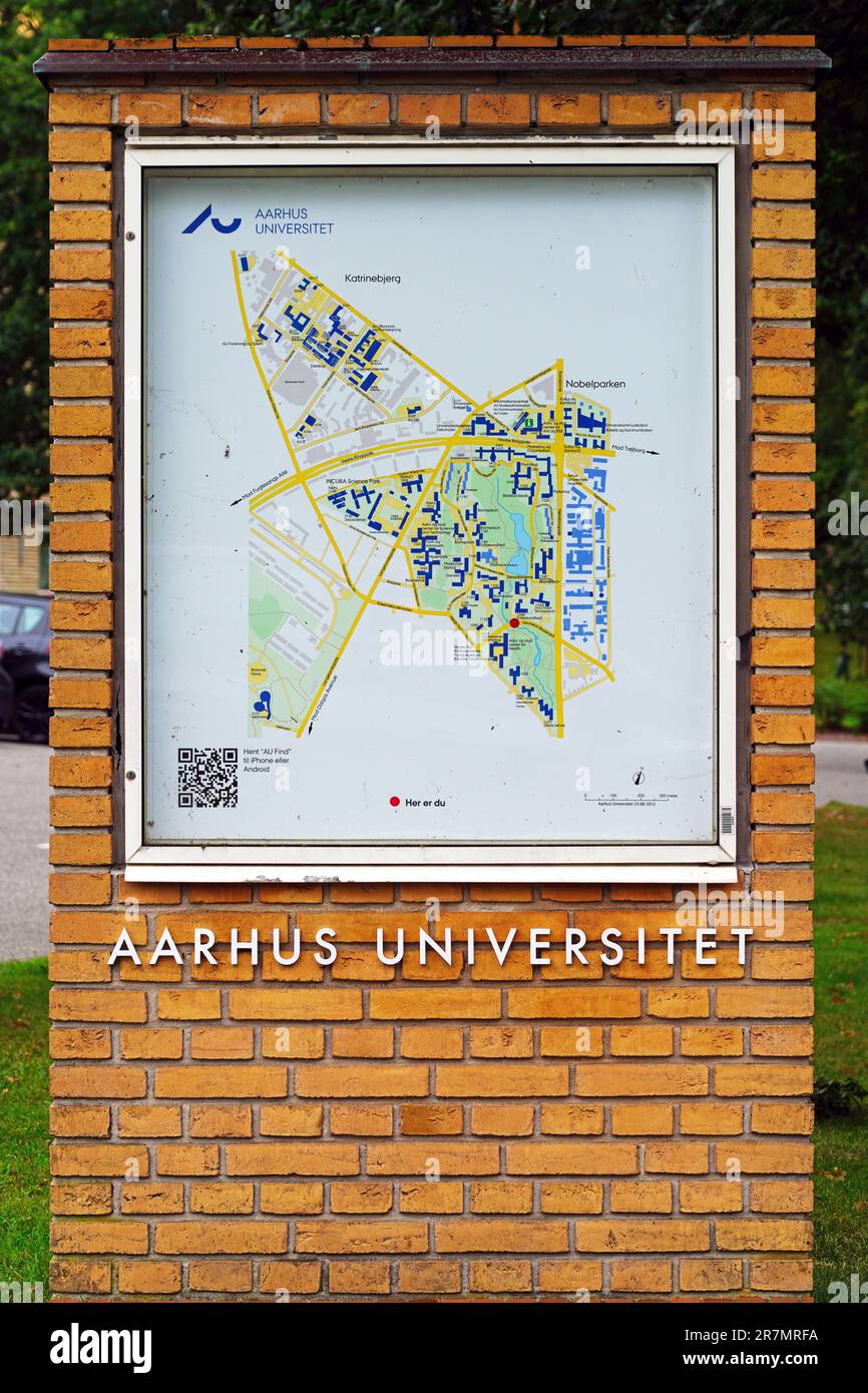 AARHUS, DENMARK -25 AUG 2022- View of the campus of the Aarhus ...