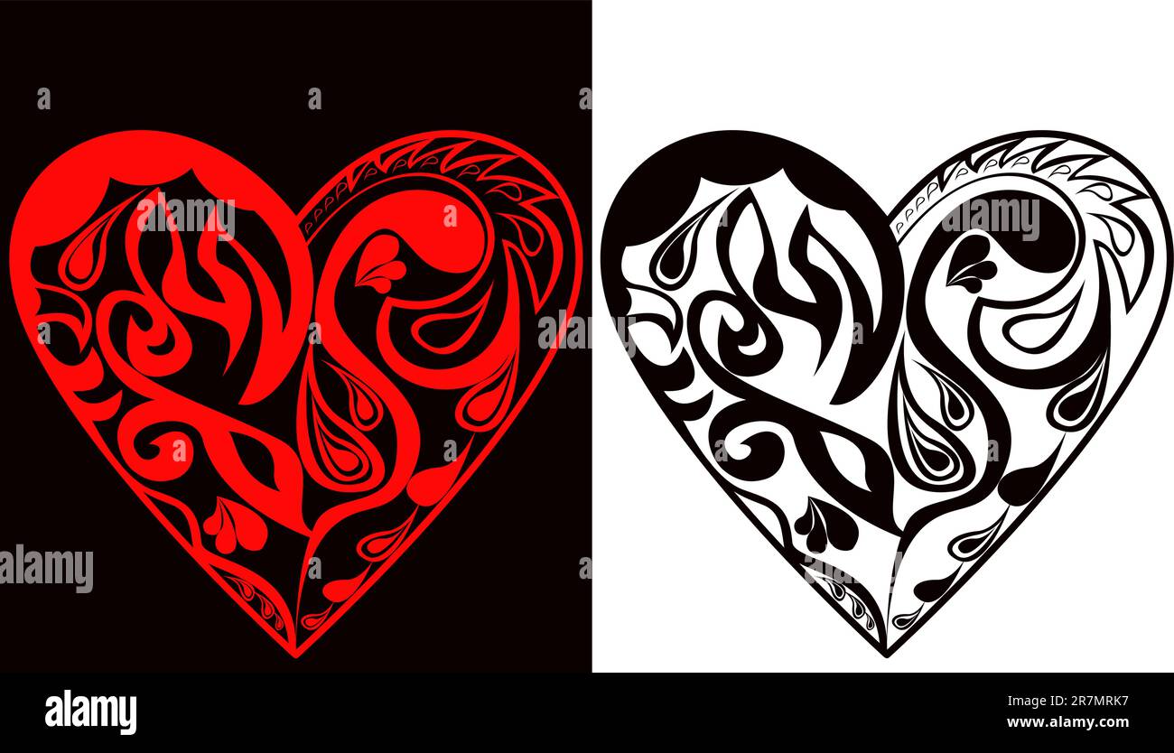 Carving love Stock Vector Images - Alamy