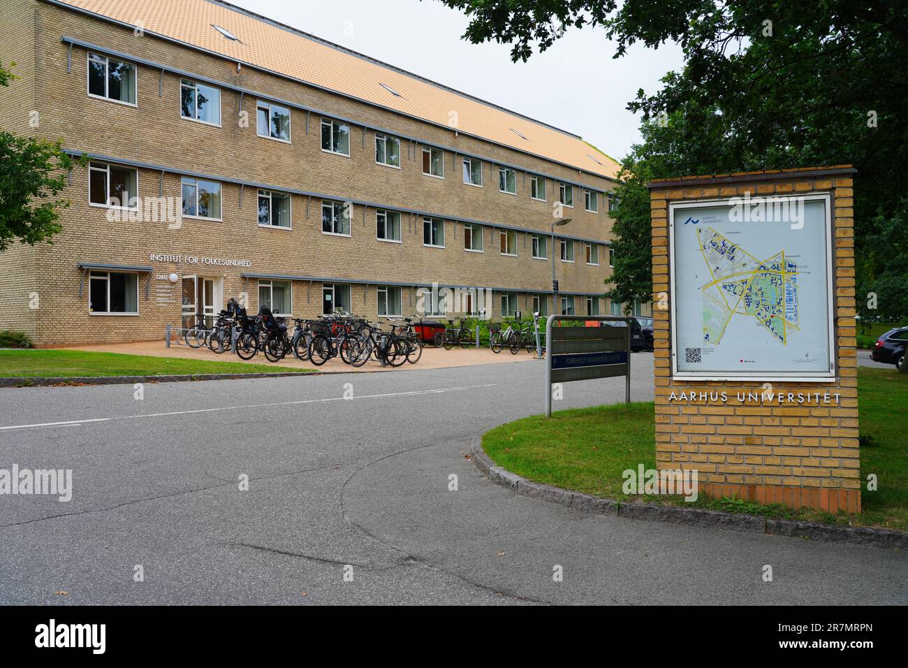 AARHUS, DENMARK -25 AUG 2022- View of the campus of the Aarhus ...