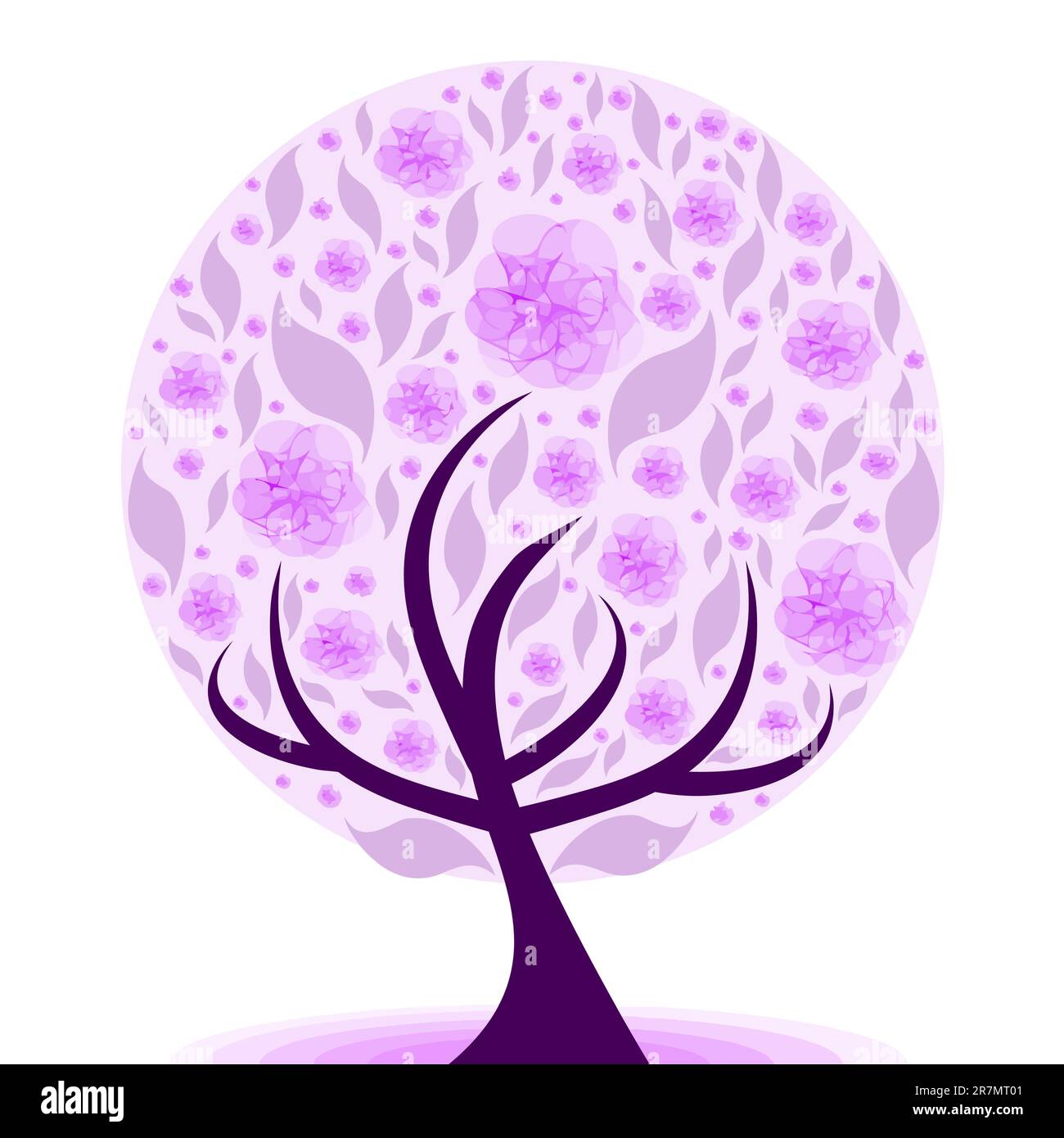 Beautiful art tree isolated on white background Stock Vector Image ...