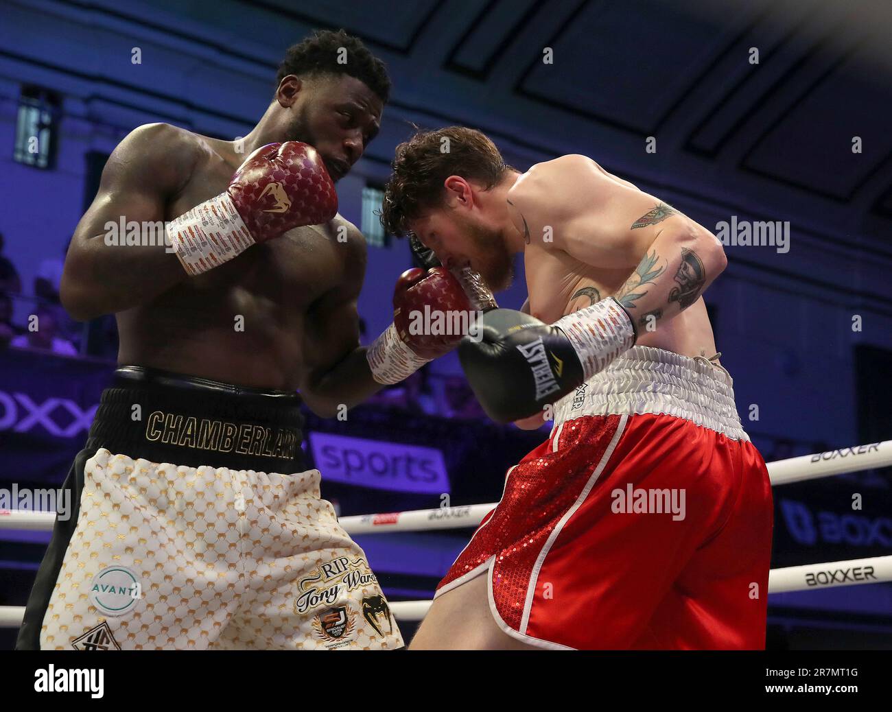 Isaac Chamberlain (left) and Dylan Bregeon in action during the ...