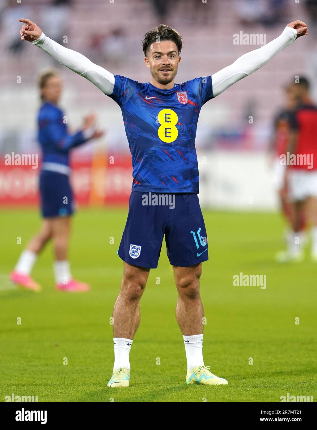 England's Jack Grealish warming up before the UEFA Euro 2024 Qualifying ...