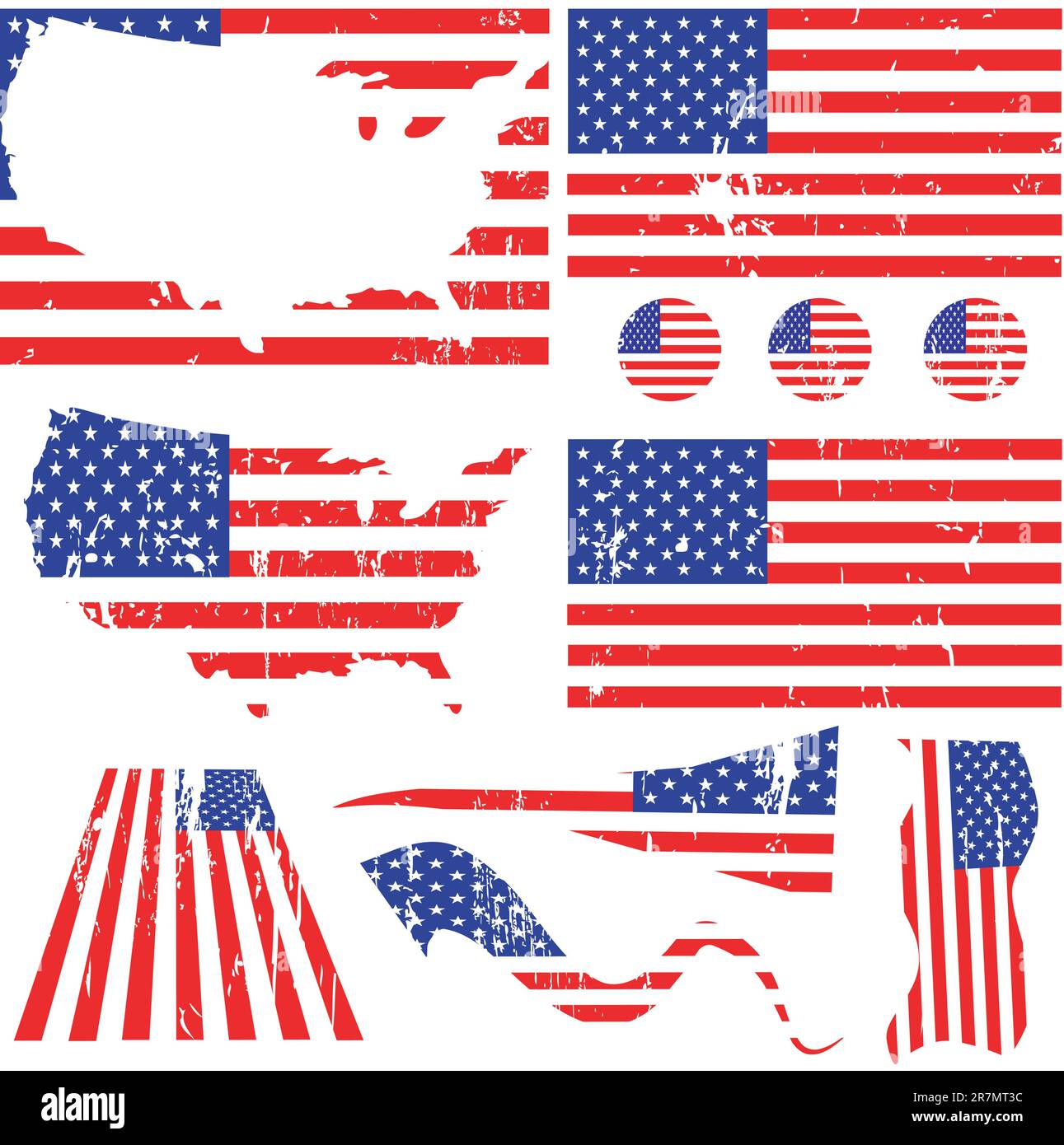 Set of classics USA flags Stock Vector Image & Art - Alamy
