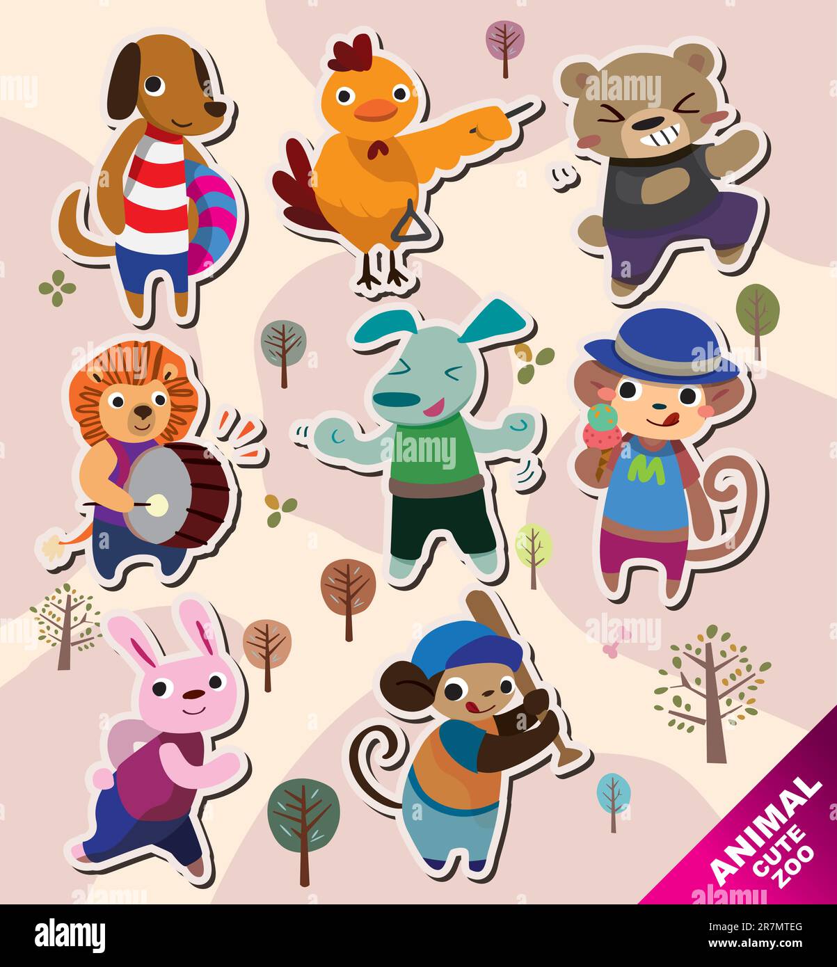 cartoon animal icons Stock Vector Image & Art - Alamy