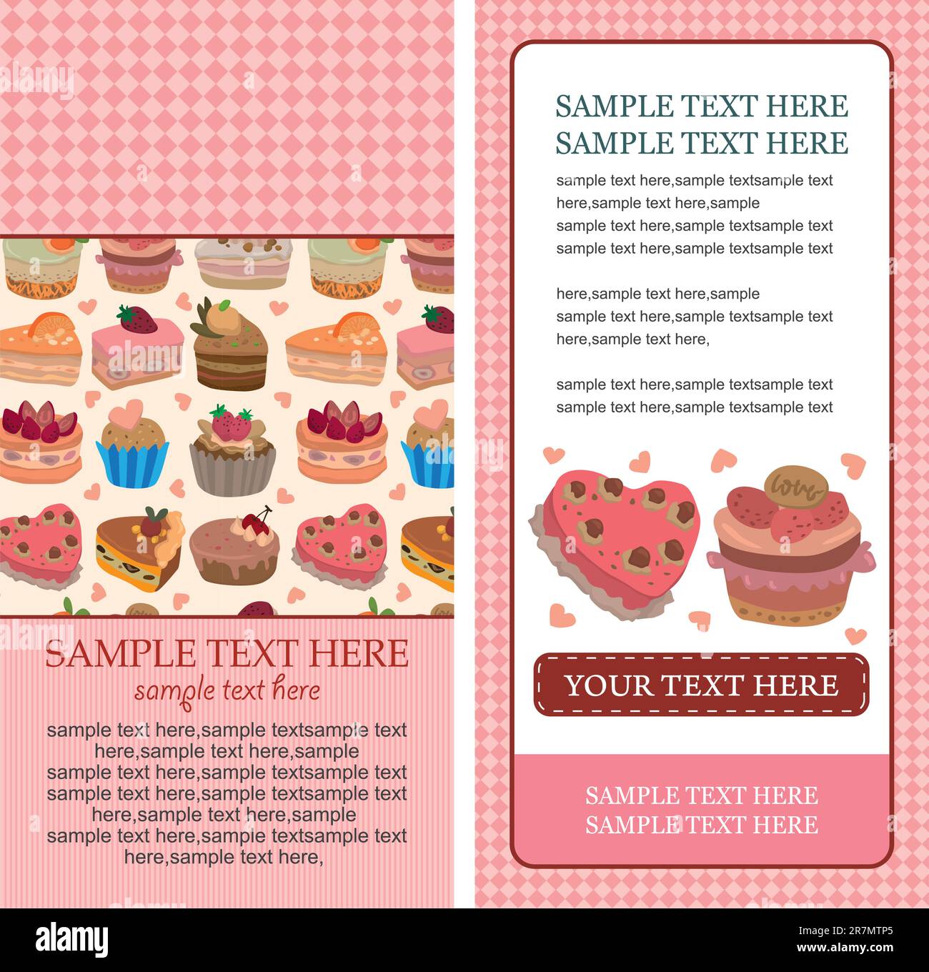 cartoon cake card Stock Vector Image & Art - Alamy