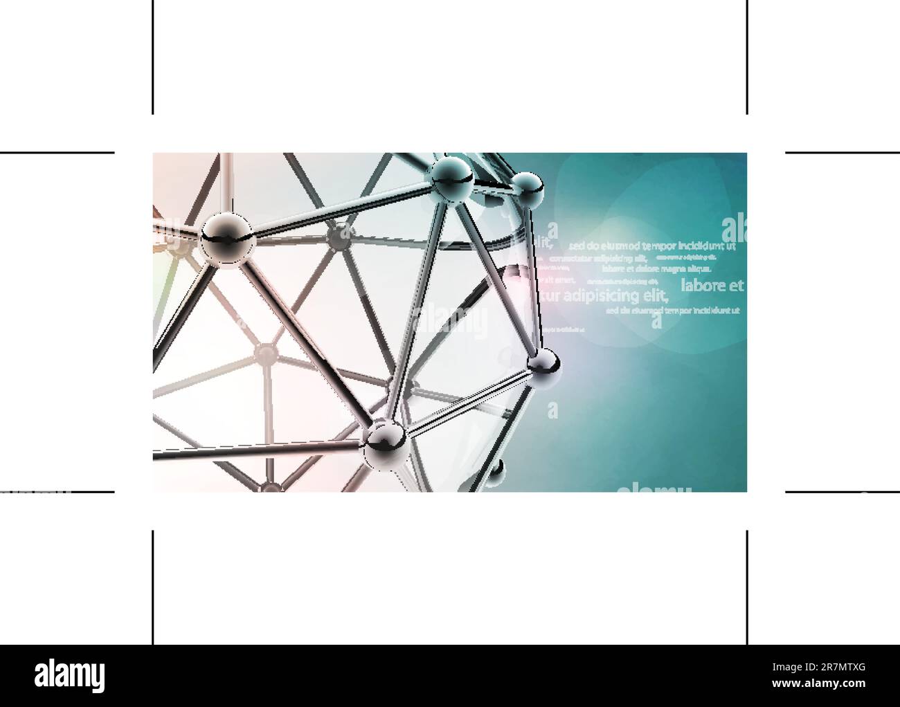 Scientific 3d Model Of The Molecule An Atom Of Metal And Glass Stock Vector Image And Art Alamy