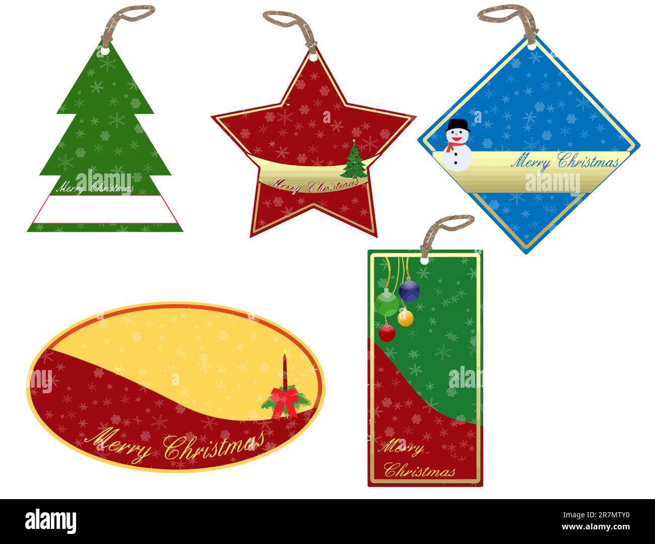 Set of Christmas price tags, vector illustration Stock Vector Image ...