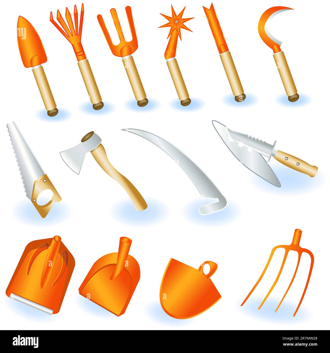 A collection of different garden tools illustrations - part 1 Stock Vector Image & Art - Alamy