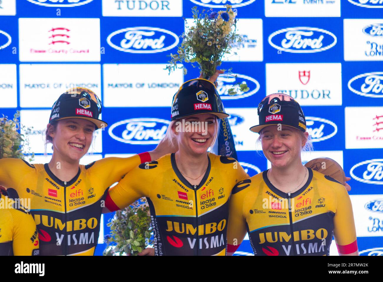 Team Jumbo Visma celebrating winning Best Team at the Classique UCI ...