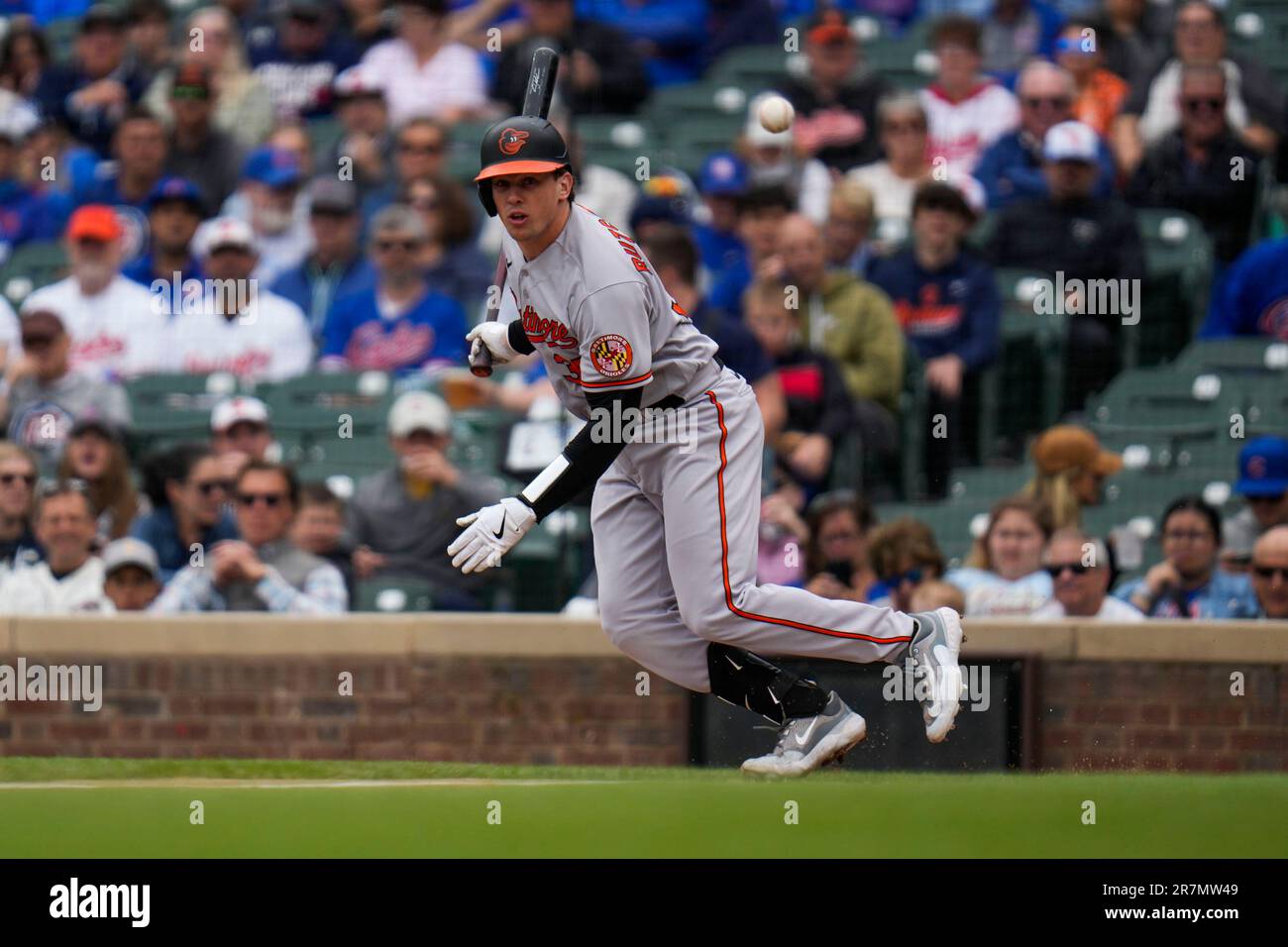 Baltimore Orioles' Adley Rutschman hits a foul ball during the first ...