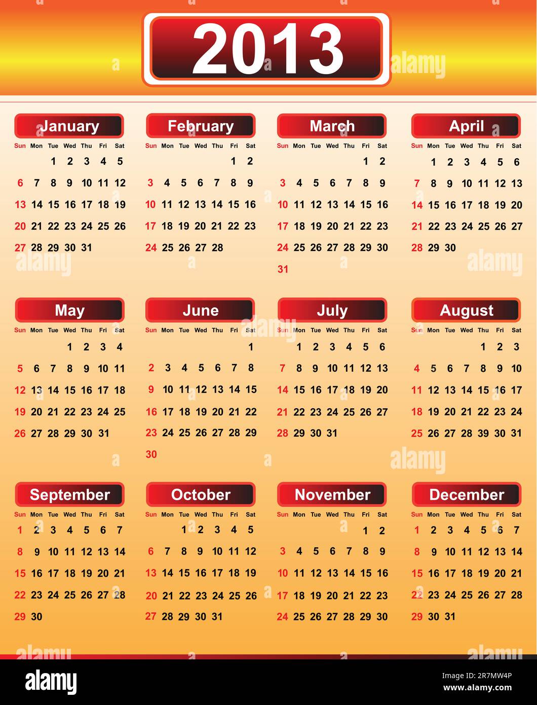 Illustration Vector Calendar Stock Vector Image And Art Alamy