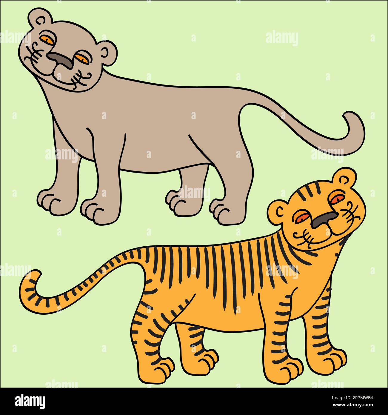 Female siberian tiger Stock Vector Images - Alamy