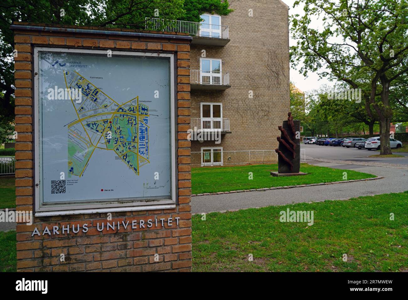 AARHUS, DENMARK -25 AUG 2022- View of the campus of the Aarhus ...