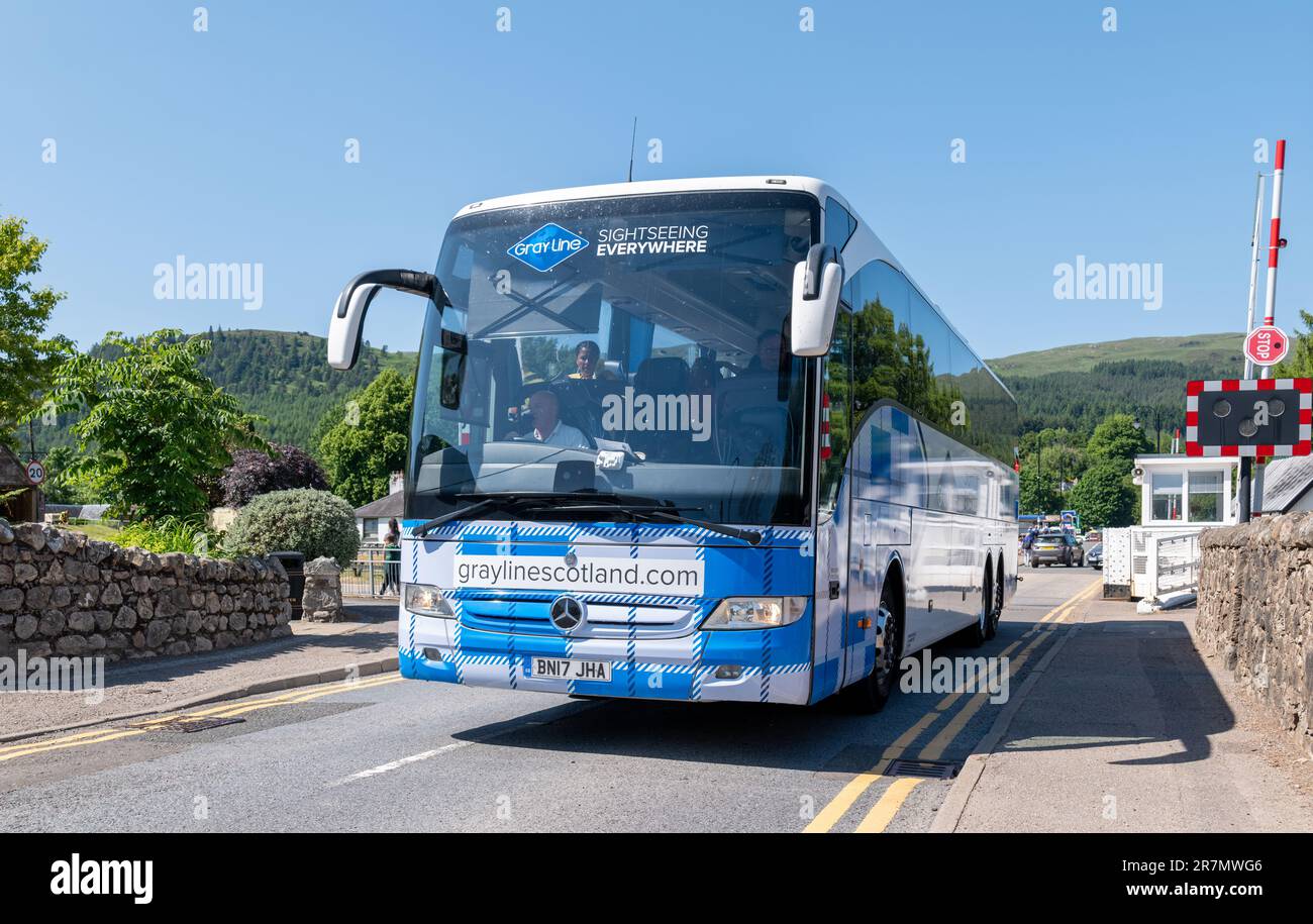 15 June 2023. Fort Augustus,Highlands,Scotland. This is a tourist bus ...