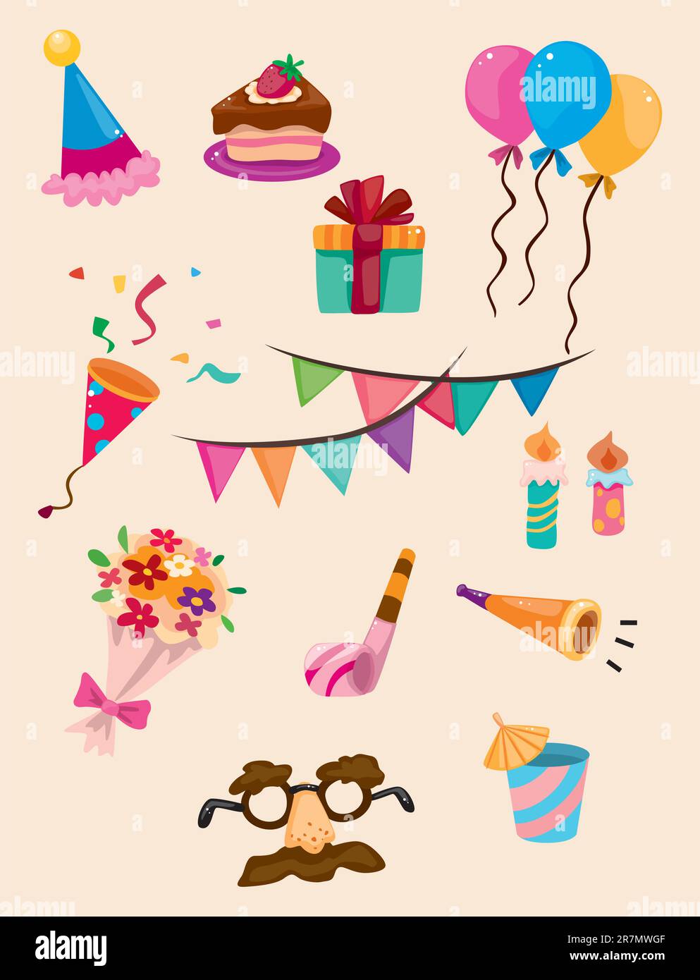 cartoon Birthday icon Stock Vector Image & Art - Alamy