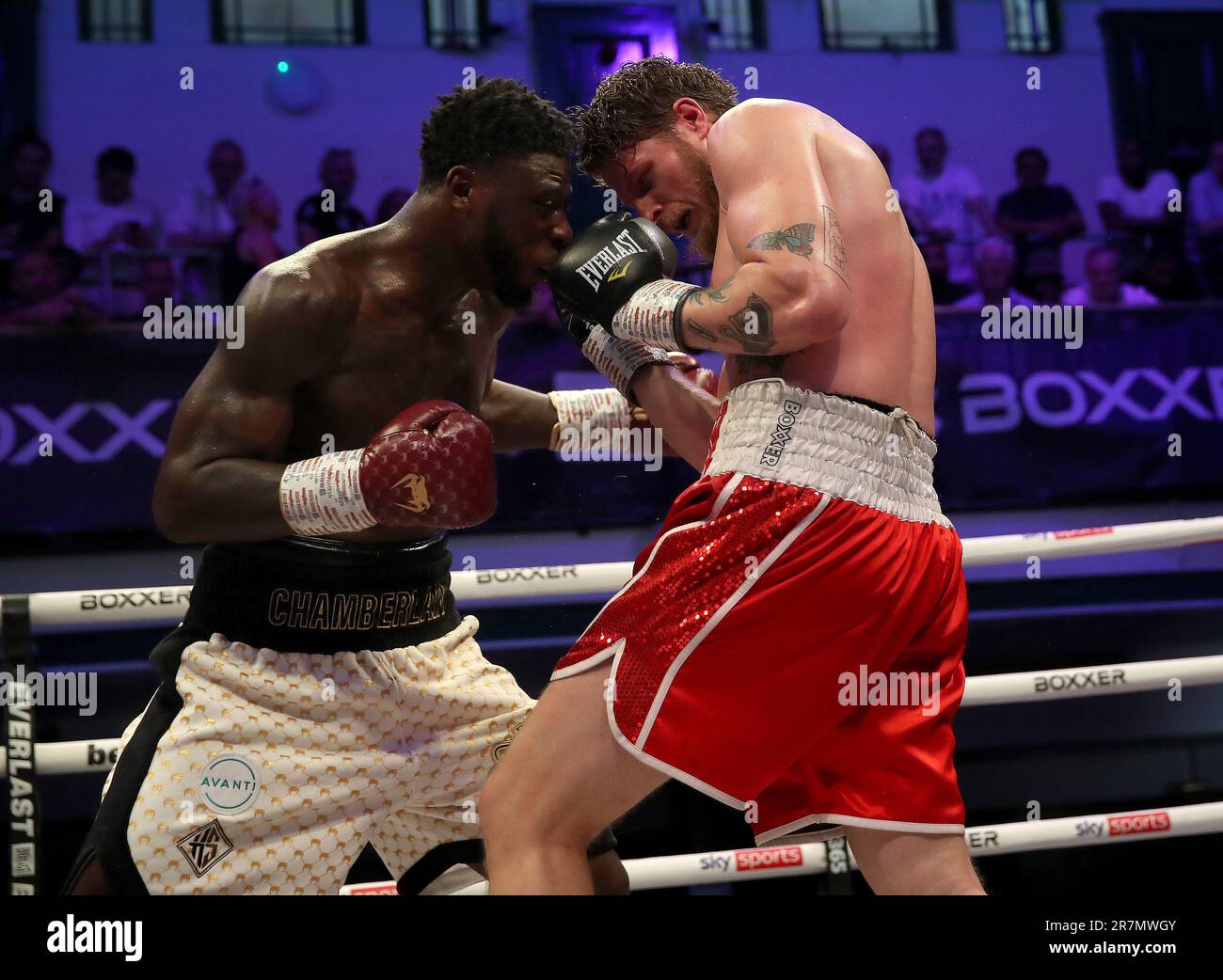 Isaac Chamberlain (left) and Dylan Bregeon in action during the ...