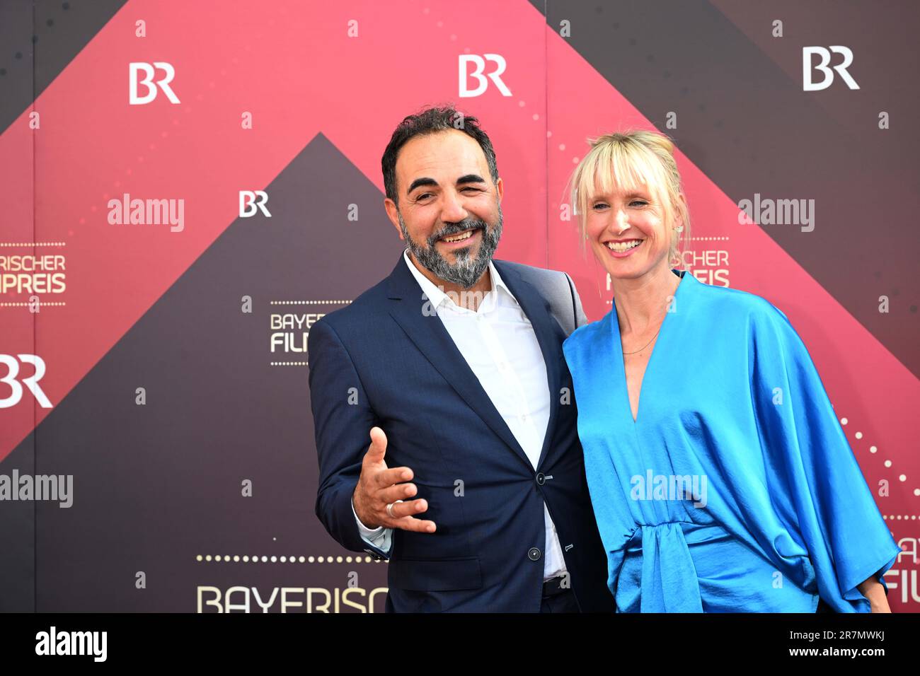 Munich, Germany. 16th June, 2023. Actor Adnan Maral and his wife ...