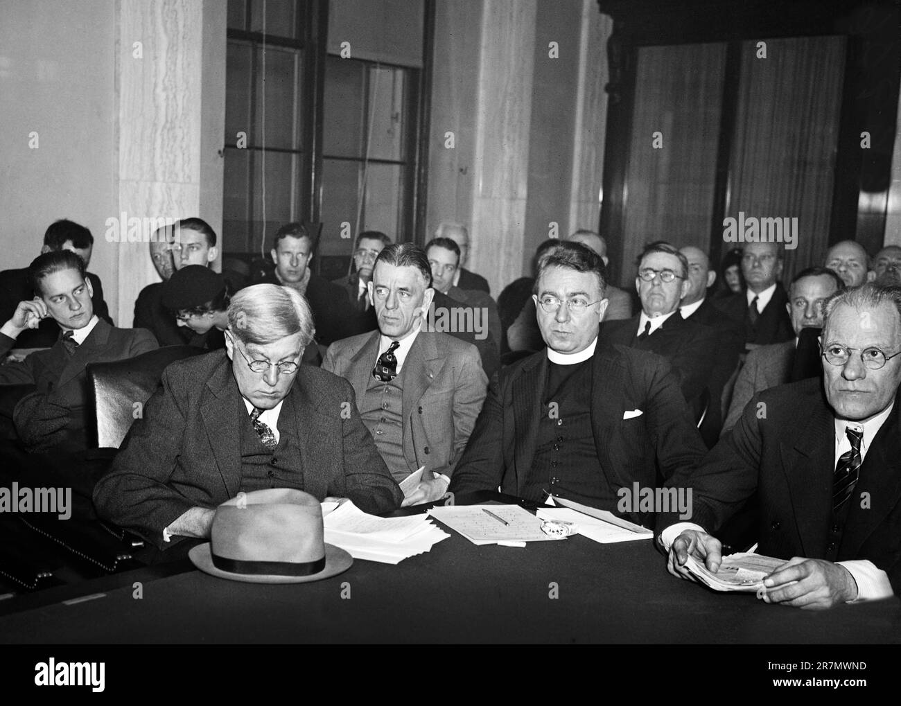 Father Charles Coughlin, radio priest from Michigan, attending monetary ...