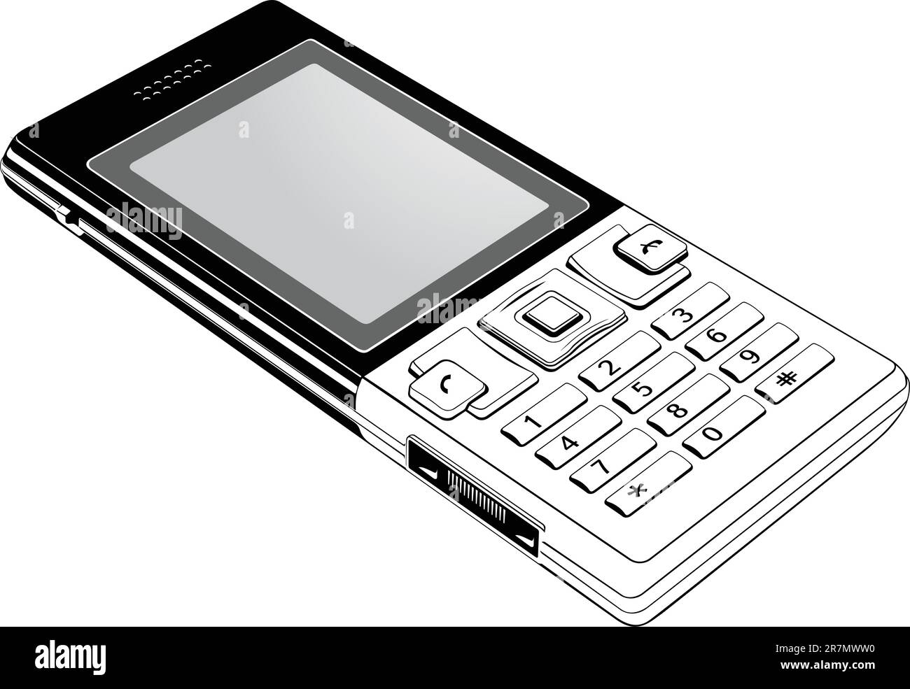 Phone icon digital space Stock Vector Images - Alamy