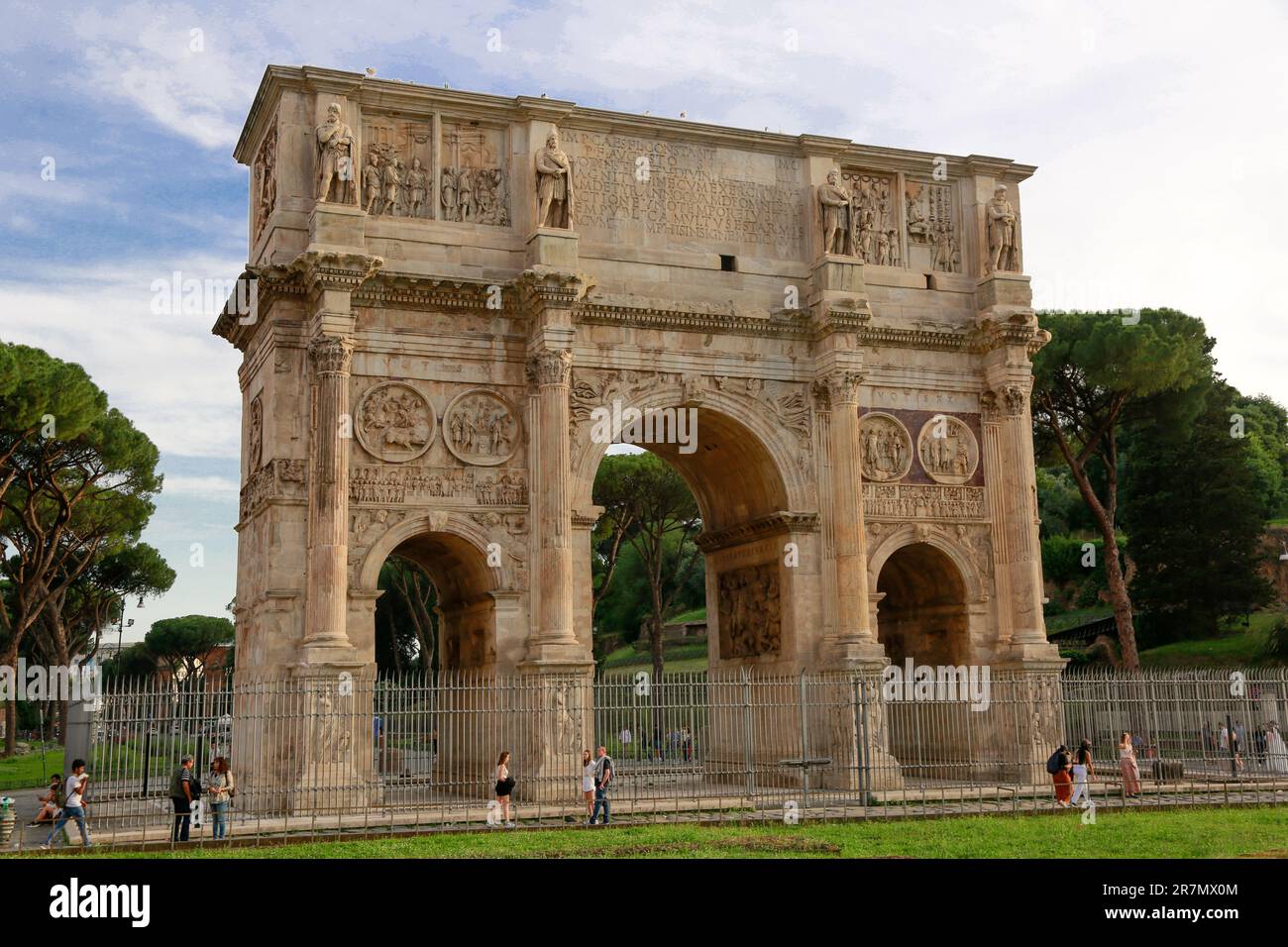 The Colosseum Area and Arch of Constantine from via dei Fori Imperiali ...