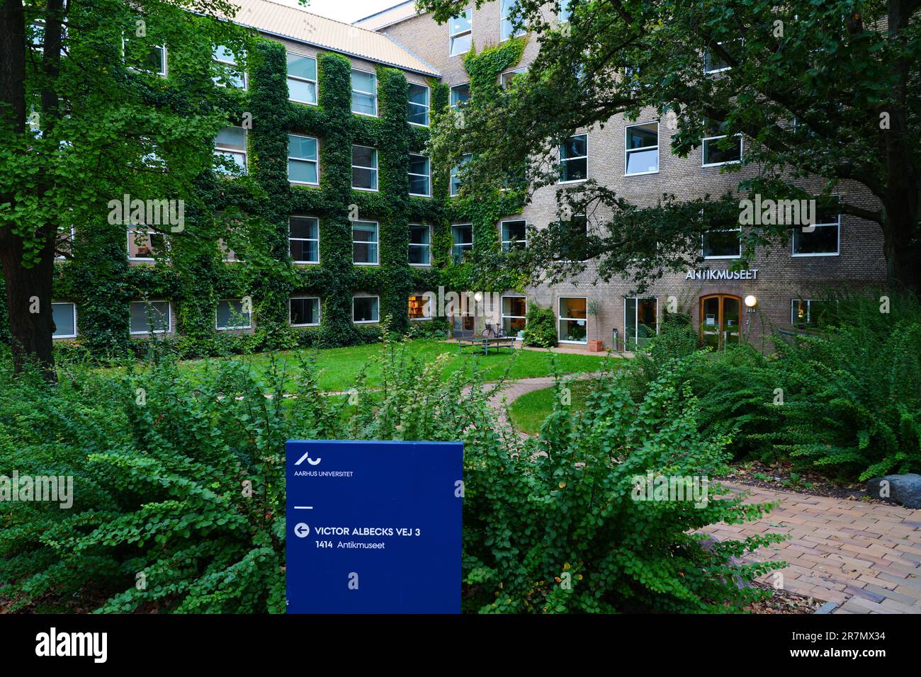 AARHUS, DENMARK -25 AUG 2022- View of the campus of the Aarhus ...