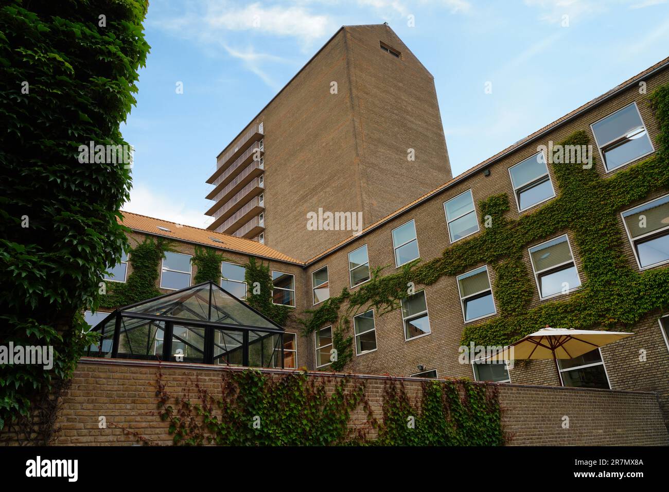 AARHUS, DENMARK -25 AUG 2022- View of the campus of the Aarhus ...