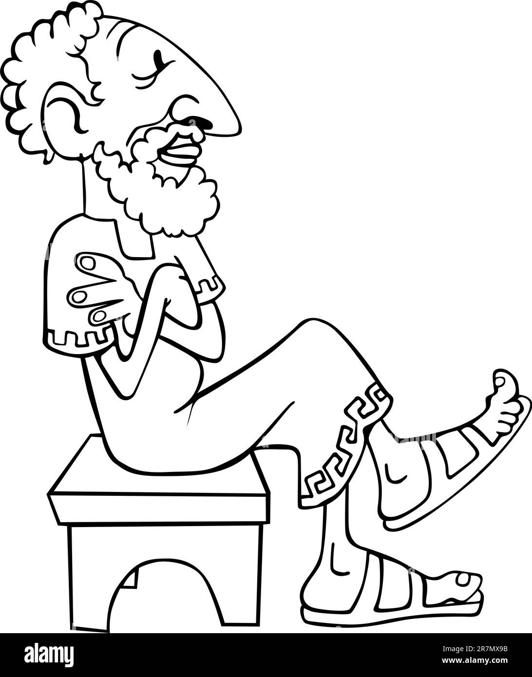 Ancient greek chair Stock Vector Images - Alamy