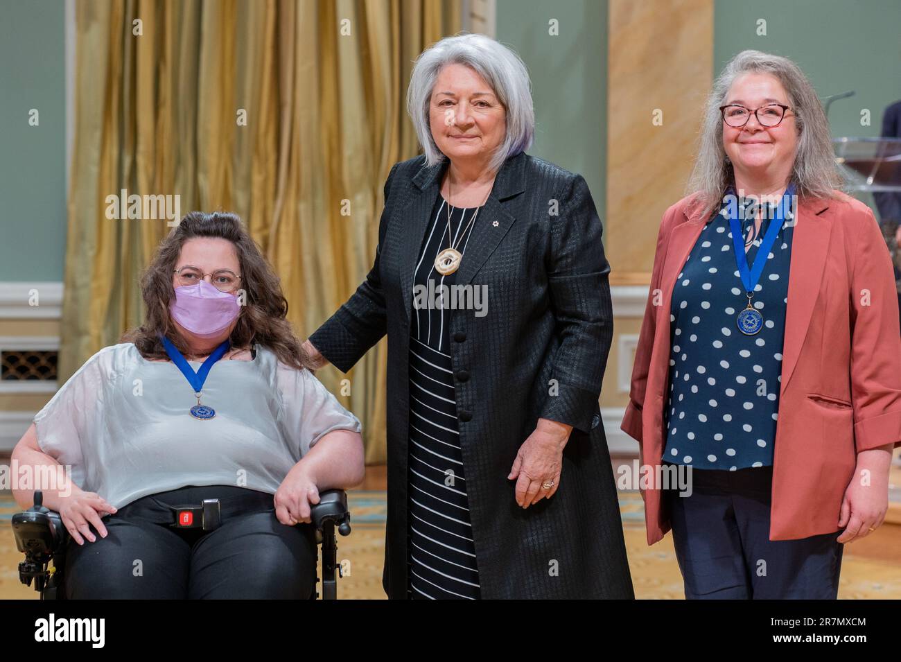 Ottawa, Canada. 16th June, 2023. Writer and Editor Sarah Trick, left to right, Governor General ...