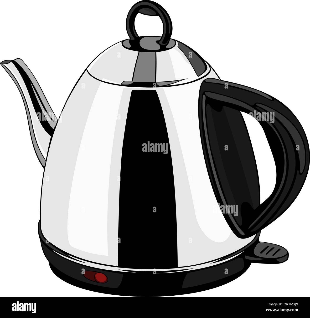 Electrical kettle isolated on white Stock Vector Image & Art - Alamy