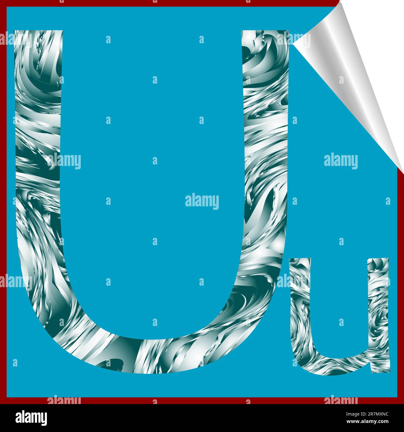 alphabet letter U, vector art illustration; more alphabet stickers in ...