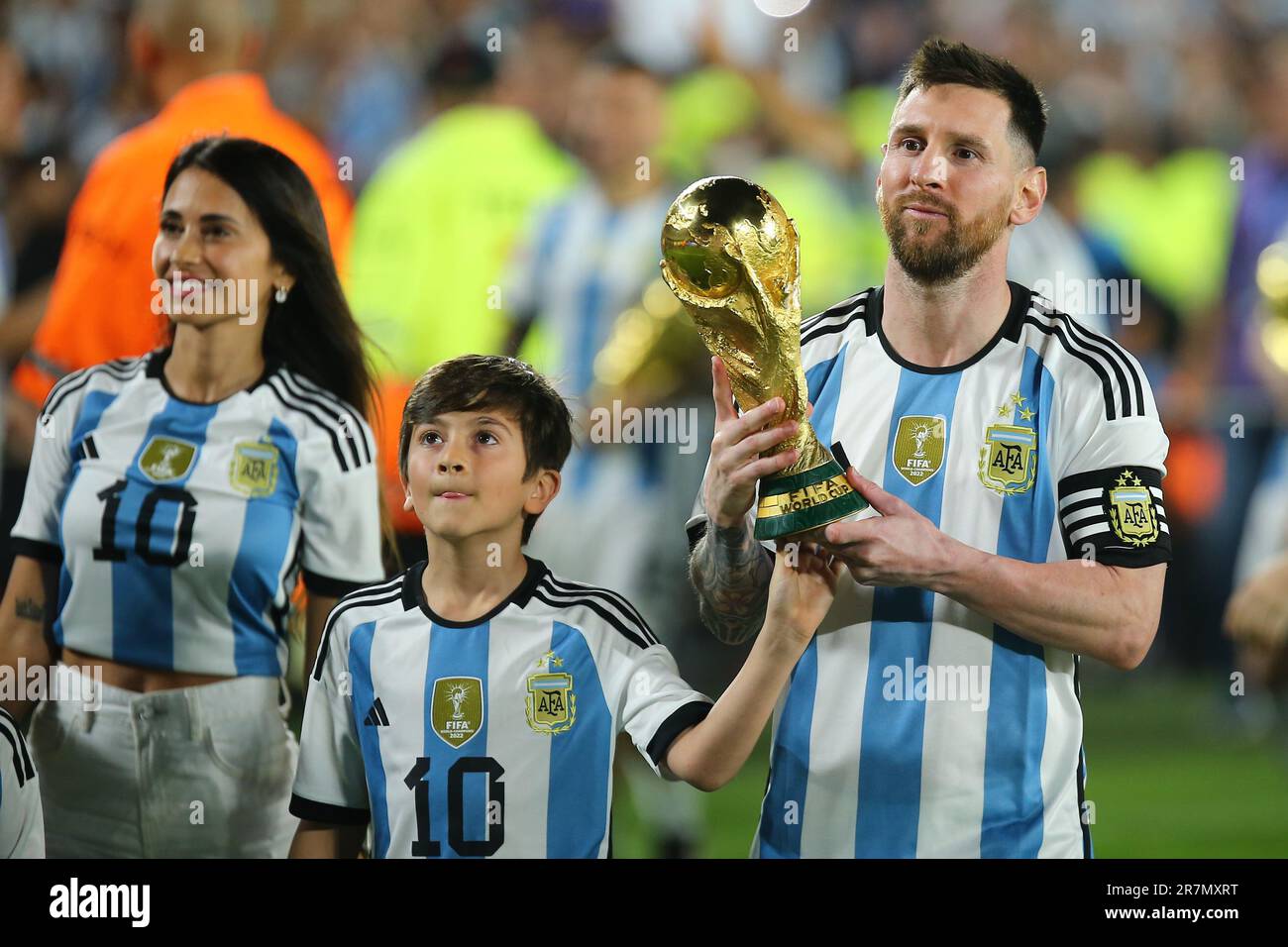 Lionel Messi World Champion and his family Stock Photo - Alamy