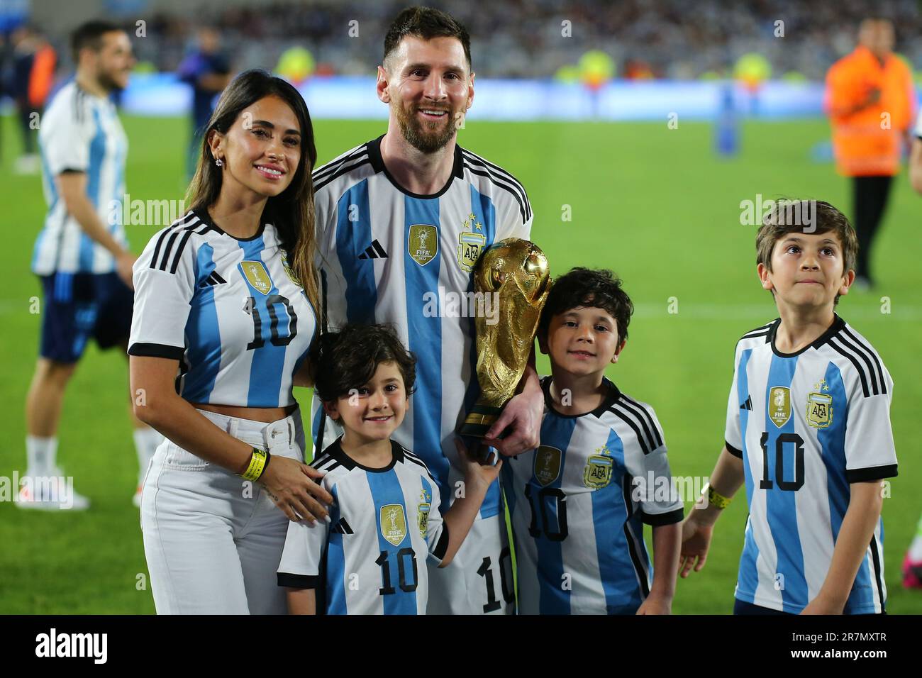 Lionel Messi World Champion and his family Stock Photo - Alamy