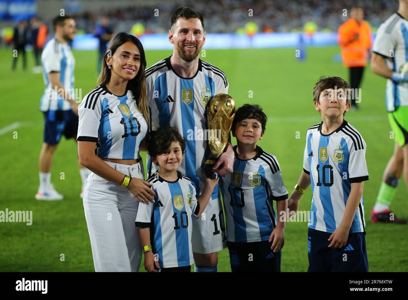 Lionel Messi World Champion and his family Stock Photo - Alamy