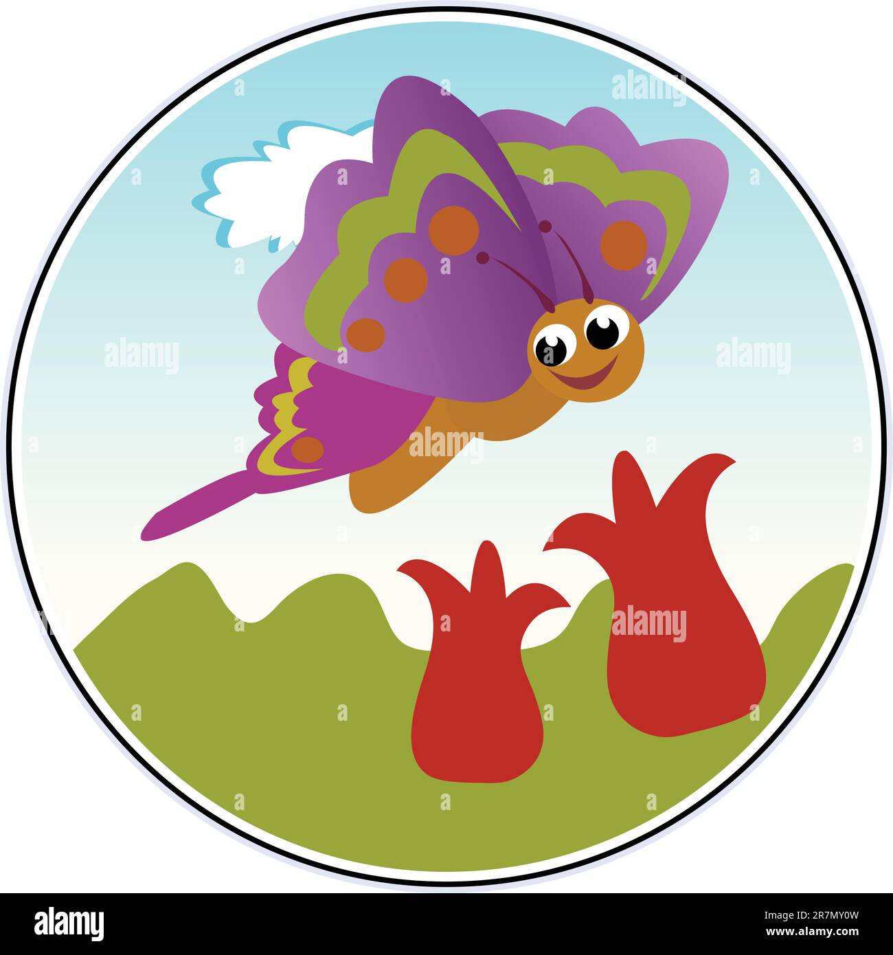 Butterfly - funny vector illustration Stock Vector Image & Art - Alamy