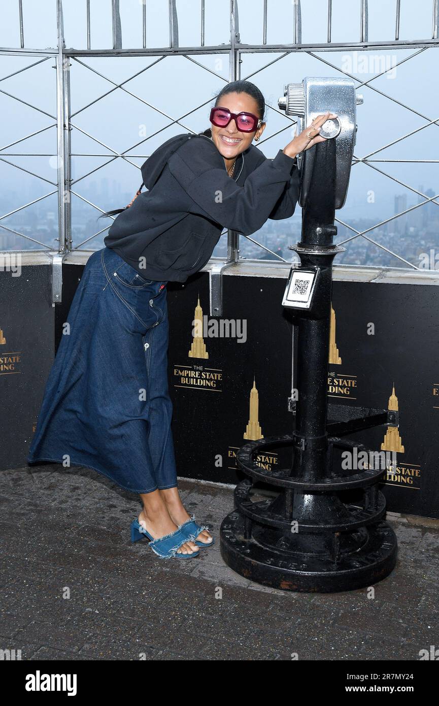 New York, USA. 16th June, 2023. British singer Olivia Dean visits the ...