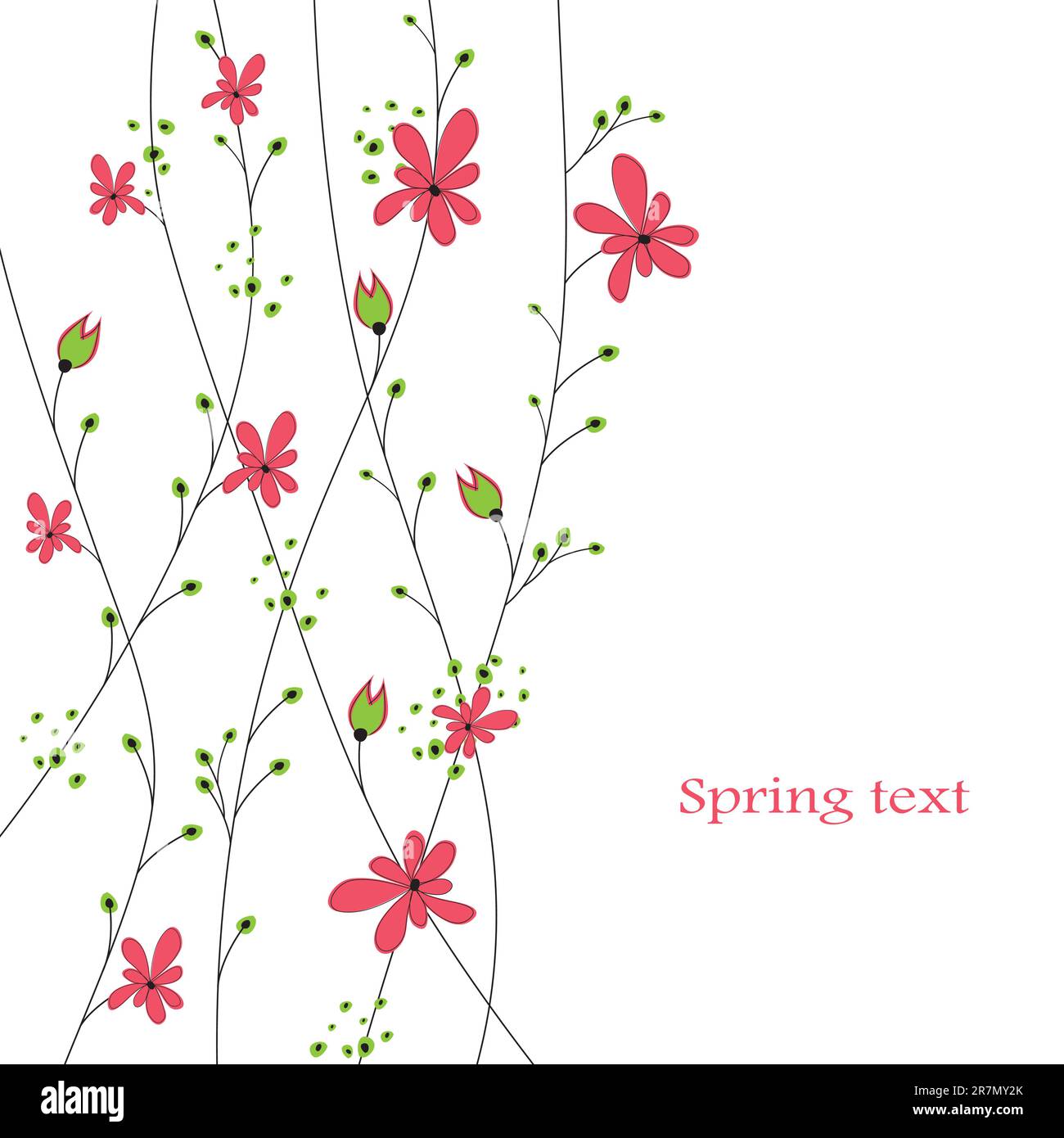 Colourful Spring flowers background. Vector illustration Stock Vector ...