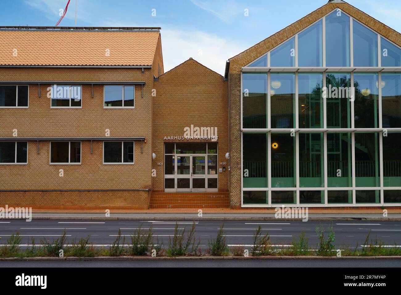 AARHUS, DENMARK -25 AUG 2022- View of the campus of the Aarhus ...