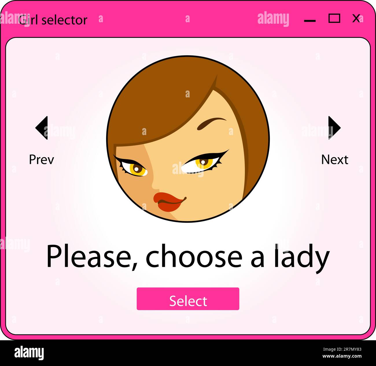 Girl selector in the window of computer Stock Vector Image & Art - Alamy