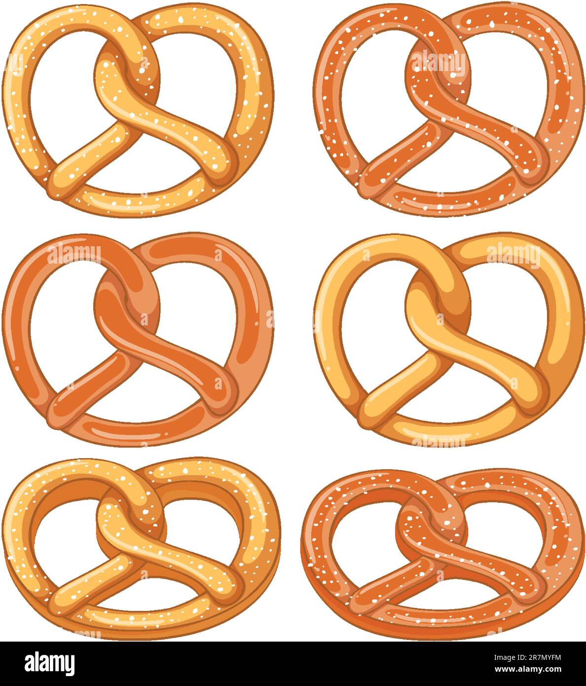 Set of pretzel cartoon illustration Stock Vector Image & Art - Alamy