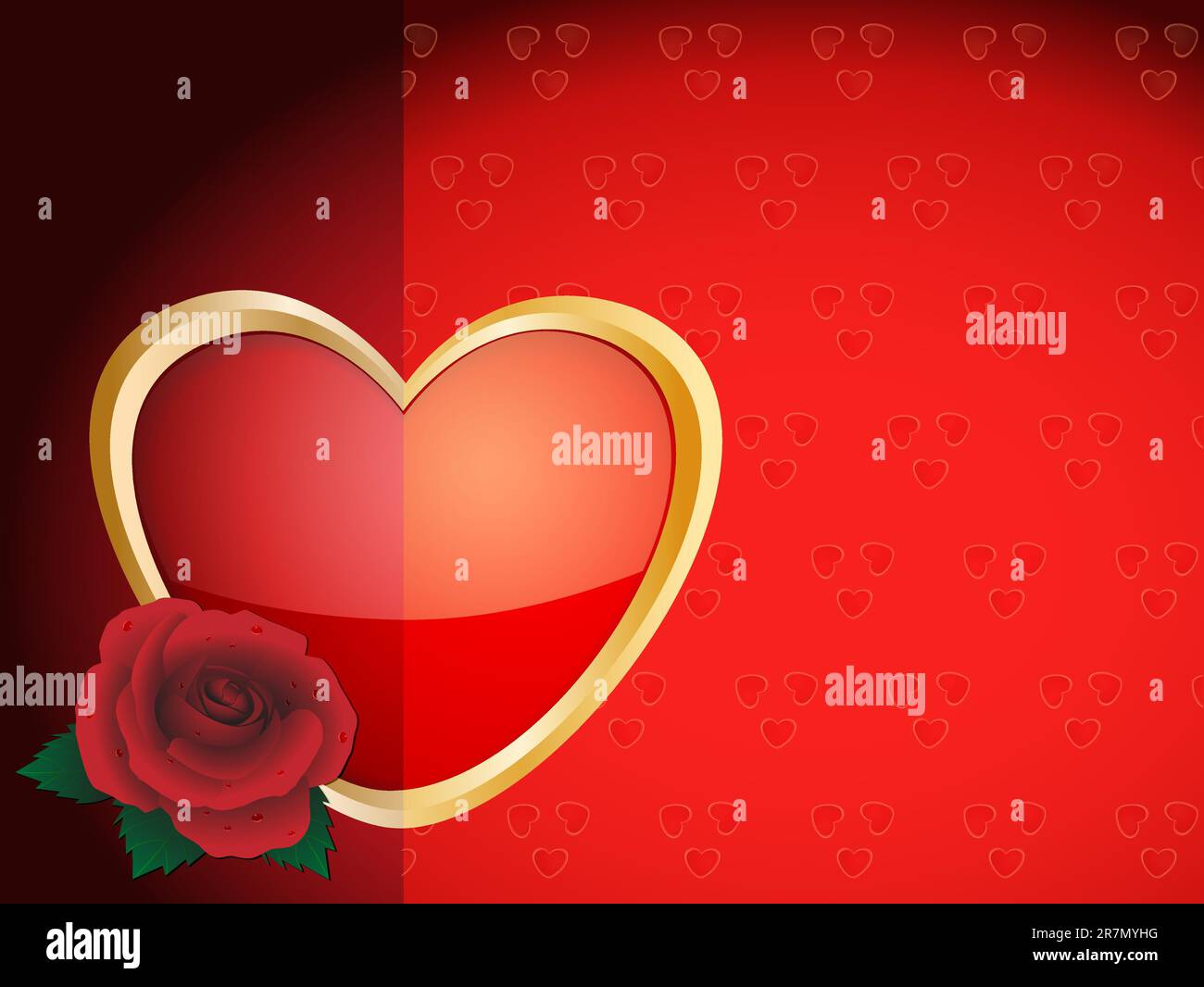 Heart red rose Stock Vector Images - Alamy