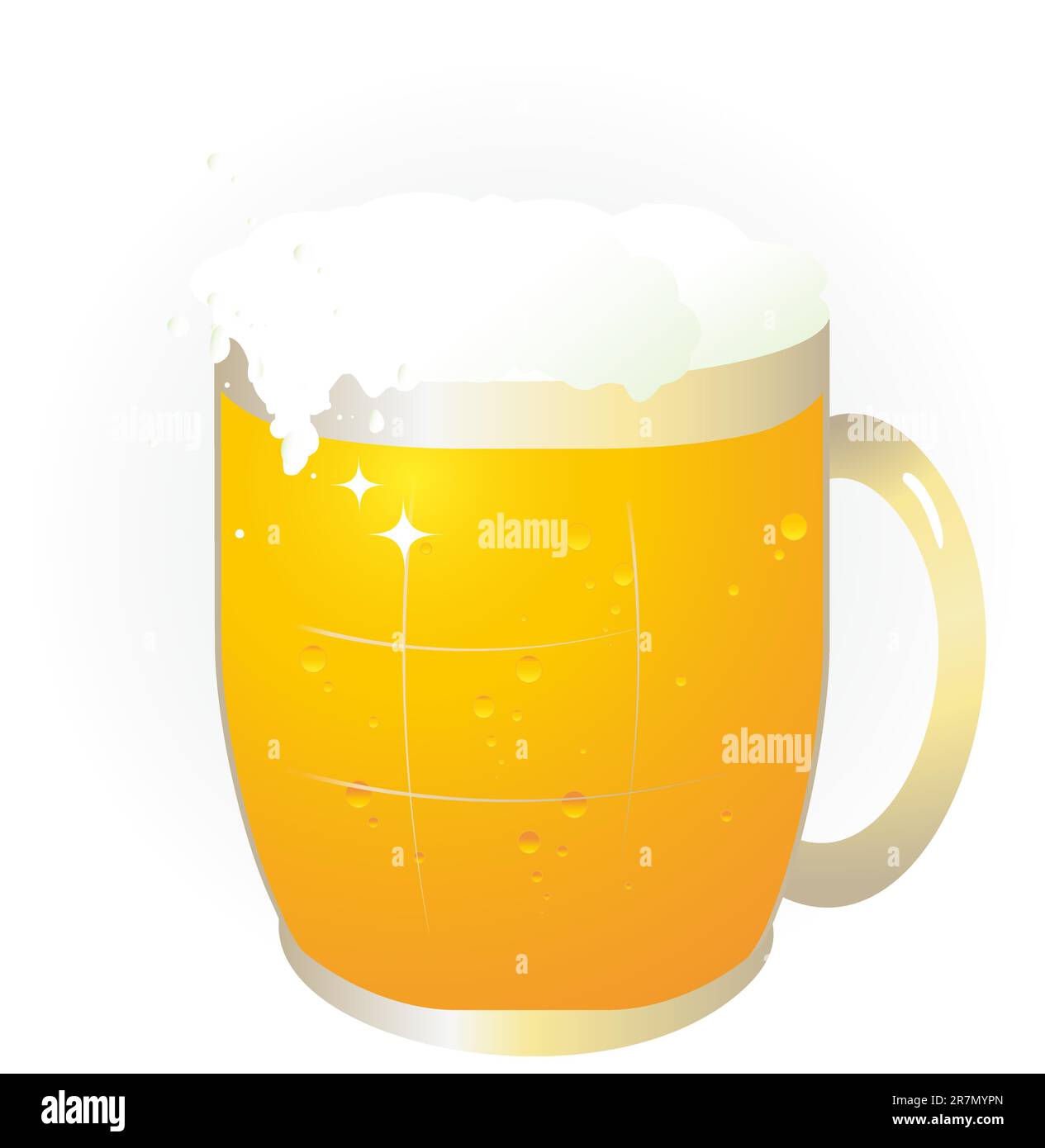 Cute beer mug on white background Stock Vector Image & Art - Alamy