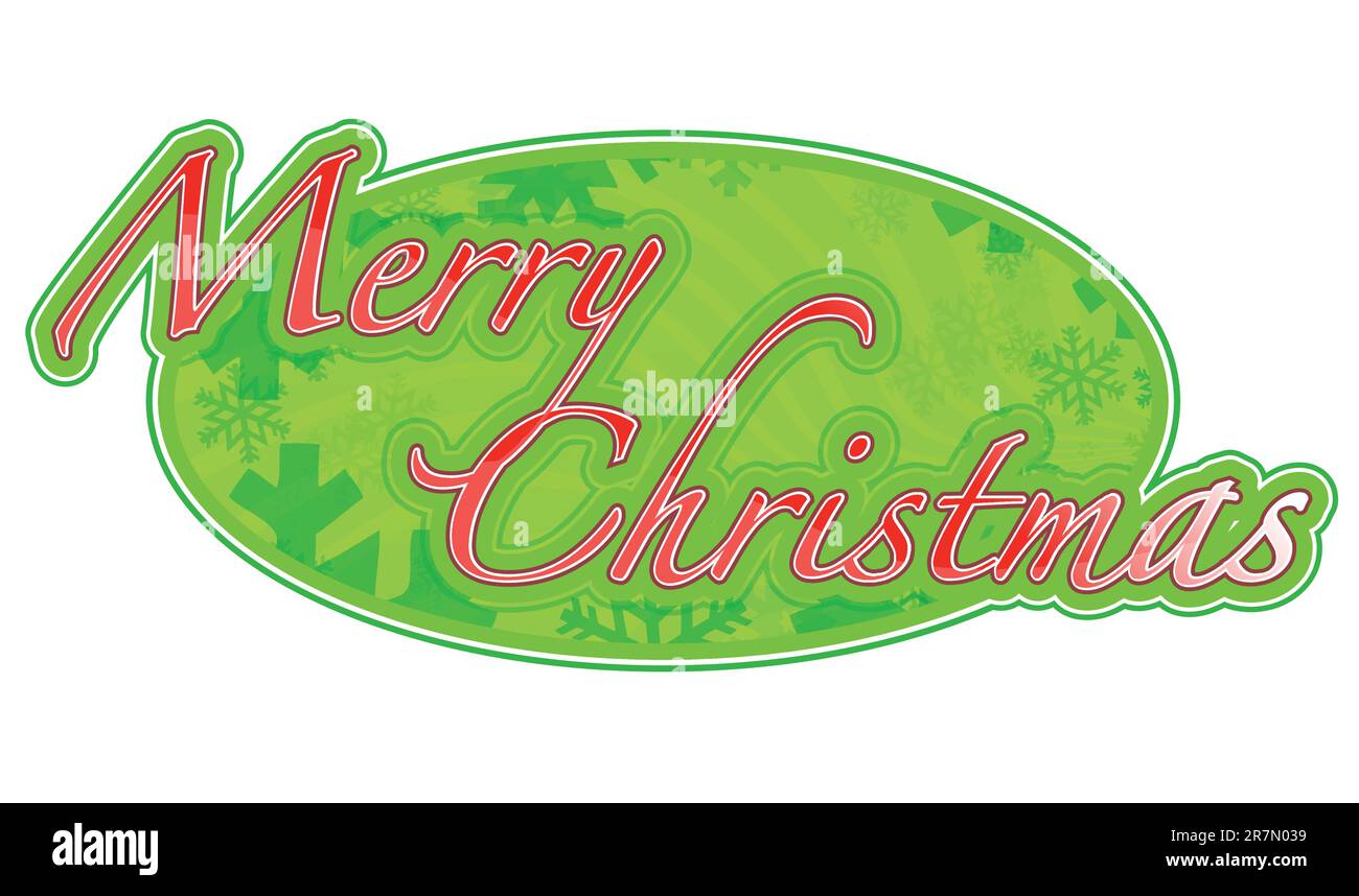 Illustration featuring 'Merry Christmas' for use as a banner, header ...