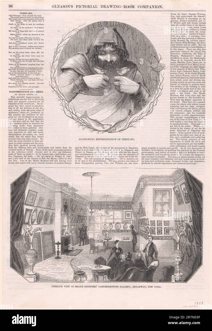 Interior View of Meade Brothers' Daguerreotype Gallery, Broadway, New ...