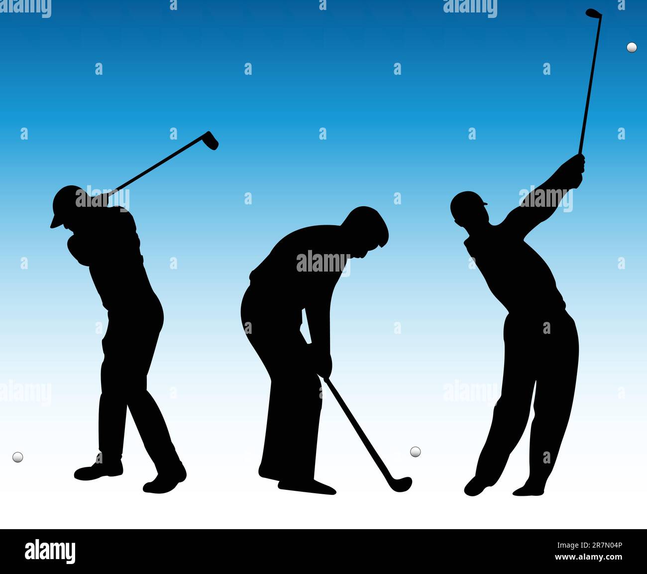 Golf players silhouette - vector Stock Vector Image & Art - Alamy