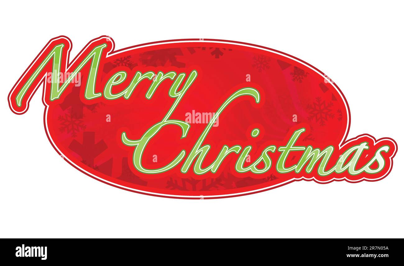 Illustration featuring 'Merry Christmas' for use as a banner, header ...