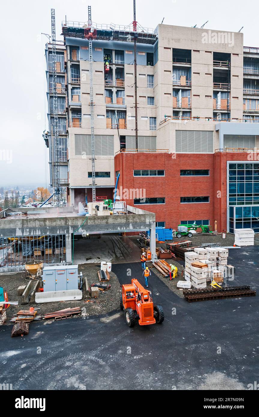 Construction of a hospital type building Stock Photo - Alamy