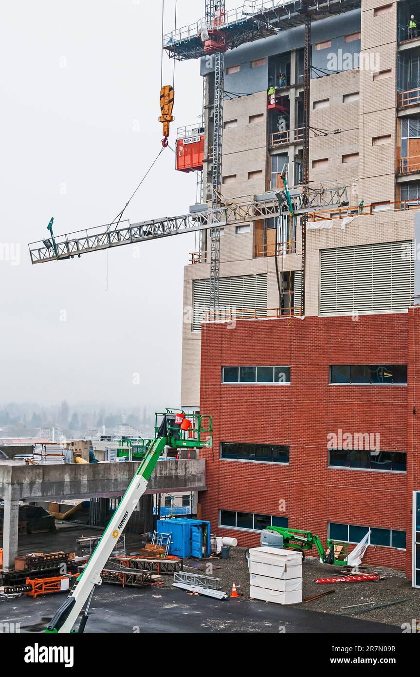 Construction of a hospital type building Stock Photo - Alamy