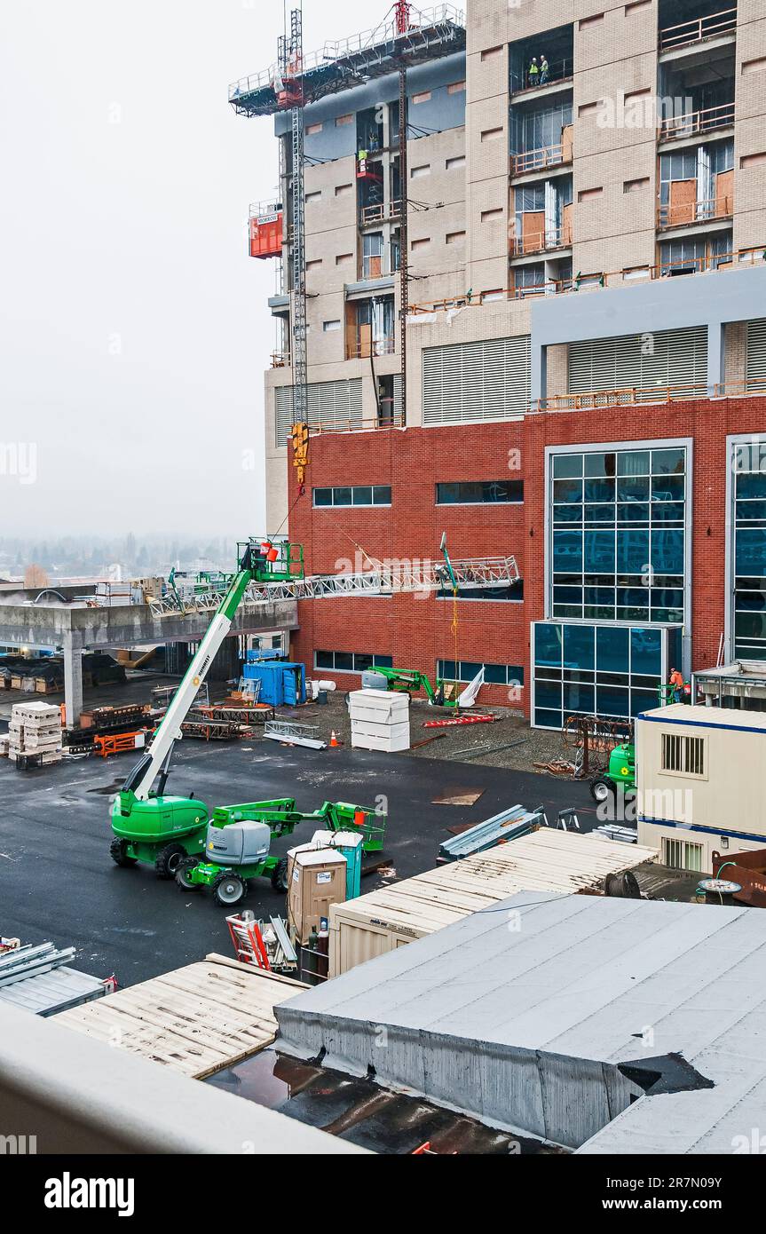 Construction of a hospital type building Stock Photo - Alamy