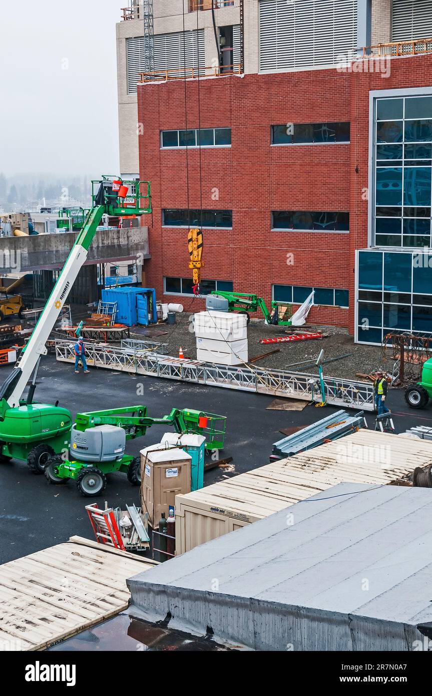 Construction of a hospital type building Stock Photo - Alamy