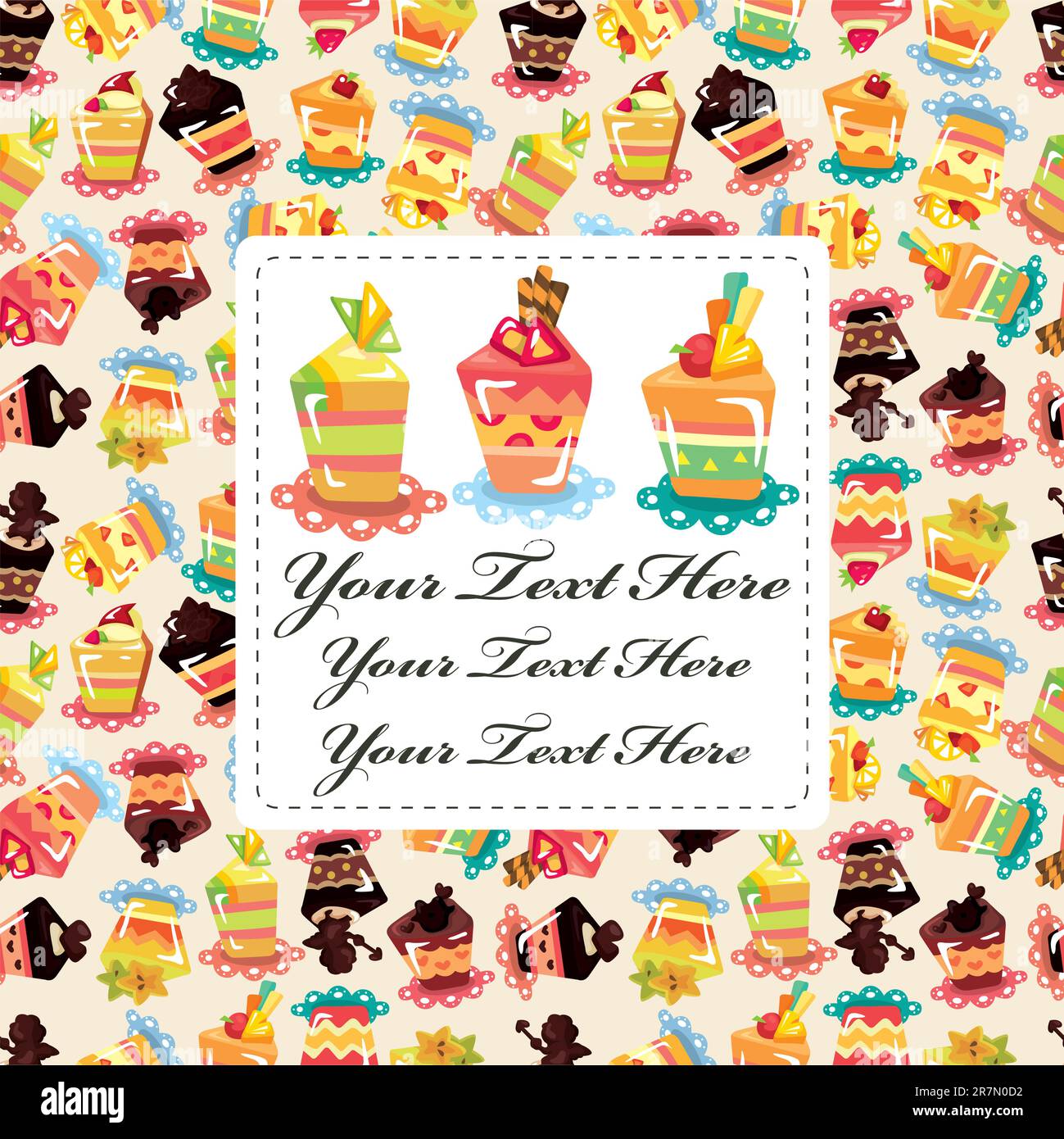 cartoon cake card Stock Vector Image & Art - Alamy